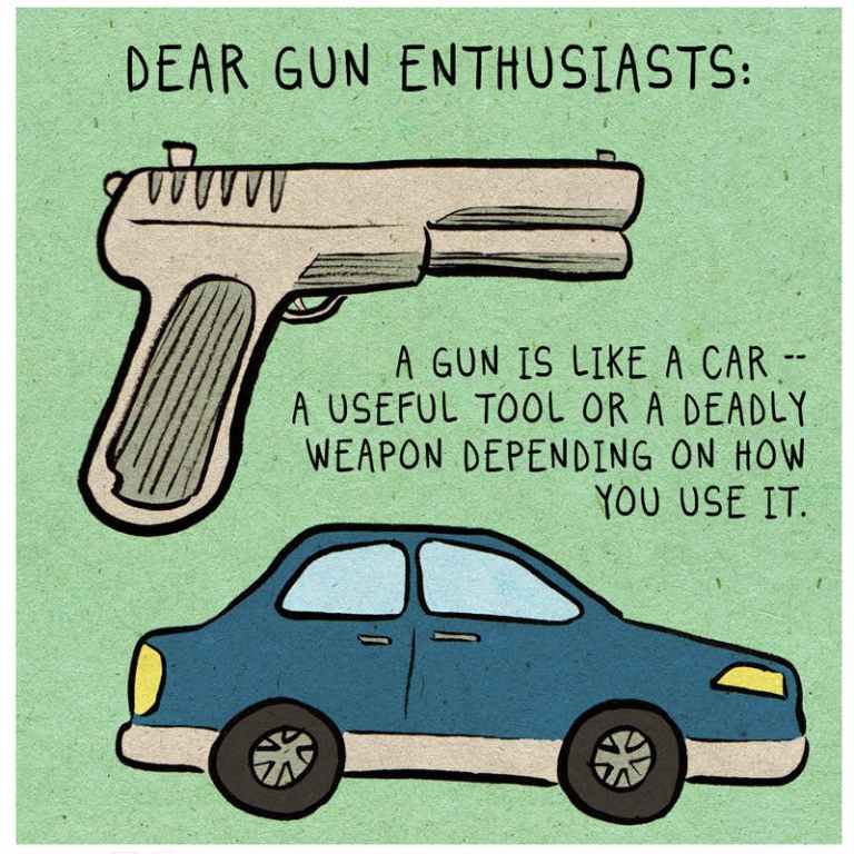 Do You Feel Lucky, Punk? Five Cartoonists on Guns | The Nib